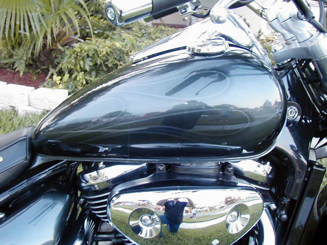 Cadillac Broehm's Steel Horse / Ghost Flames painted tank.jpg